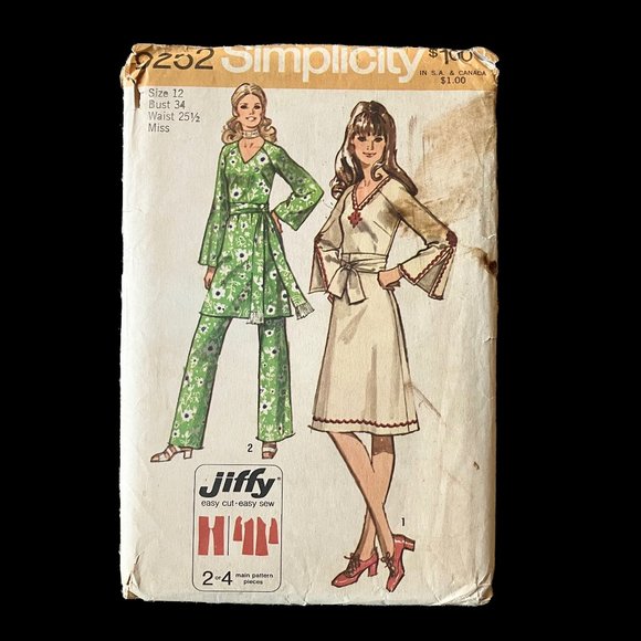 Other | 1971 Simplicity 9252 Dress Pants Sewing Pattern 34 Bust | Poshmark